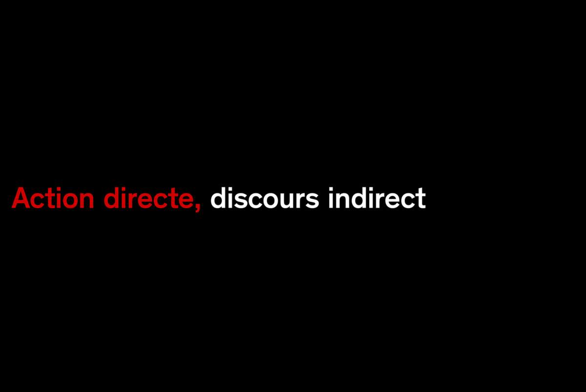 Direct Action, Indirect Speech, Laurent Güdel | Rosa Brux